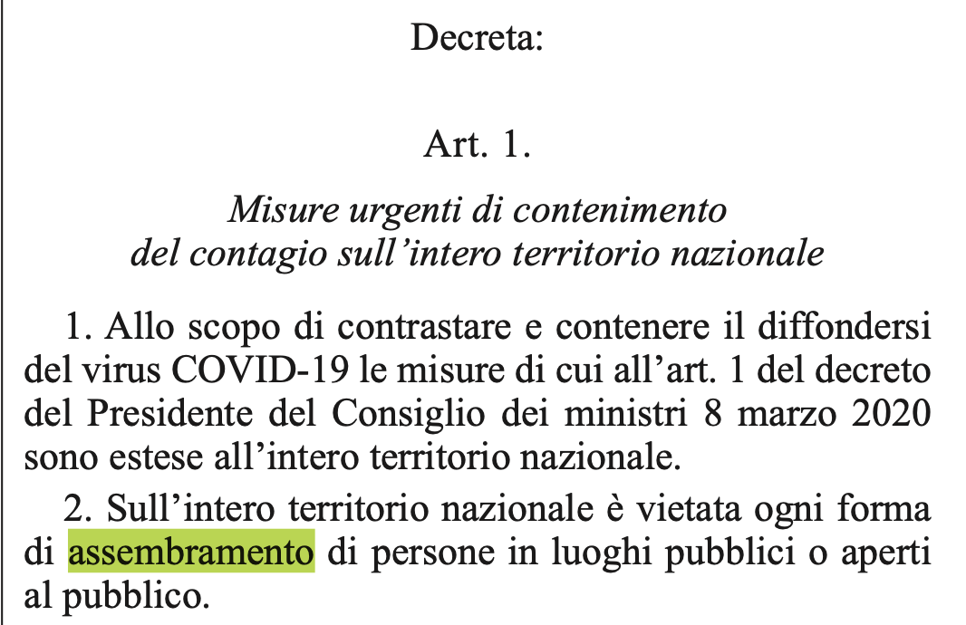 Coronavirus, assembramento, lockdown, movida: il nuovo vocabolario della pandemia | La Sestina